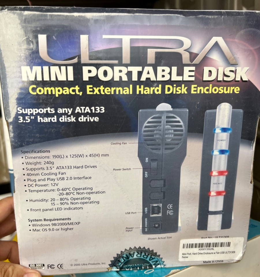 ULTRA Mini Portable Disk External Hard Disk Enclosure Compact New | eBay