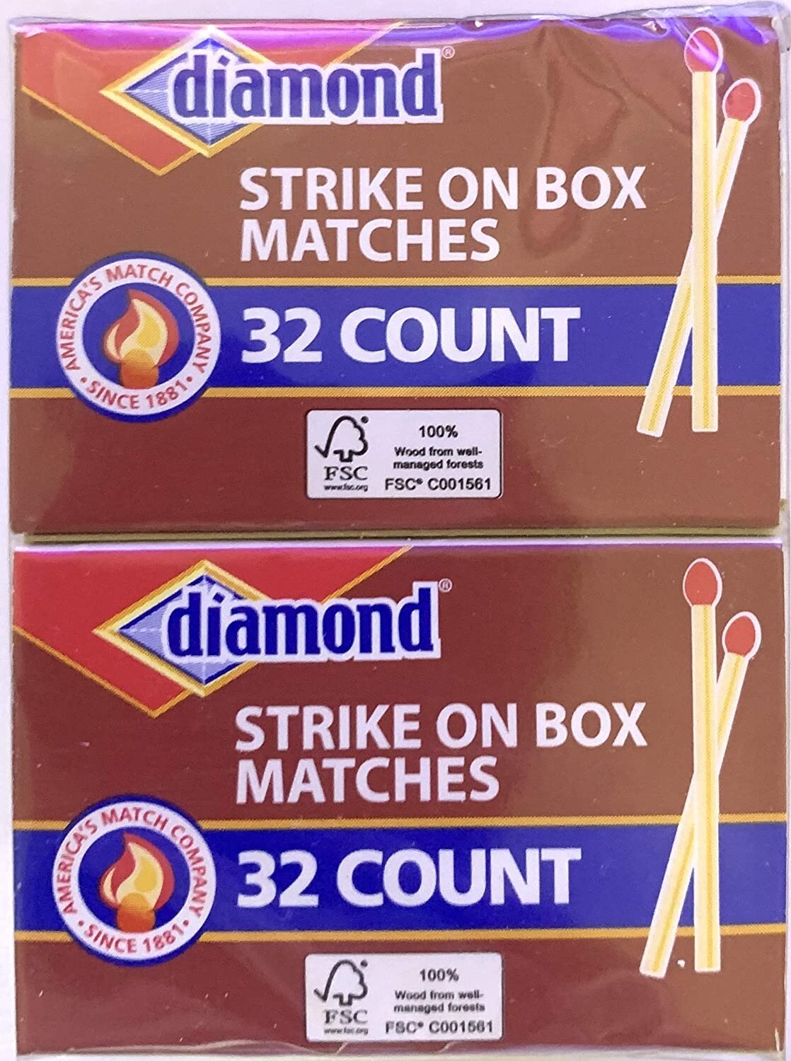 Greenlight Diamond Strike On Box Small Wooden Penny Kitchen Matches 320 ...