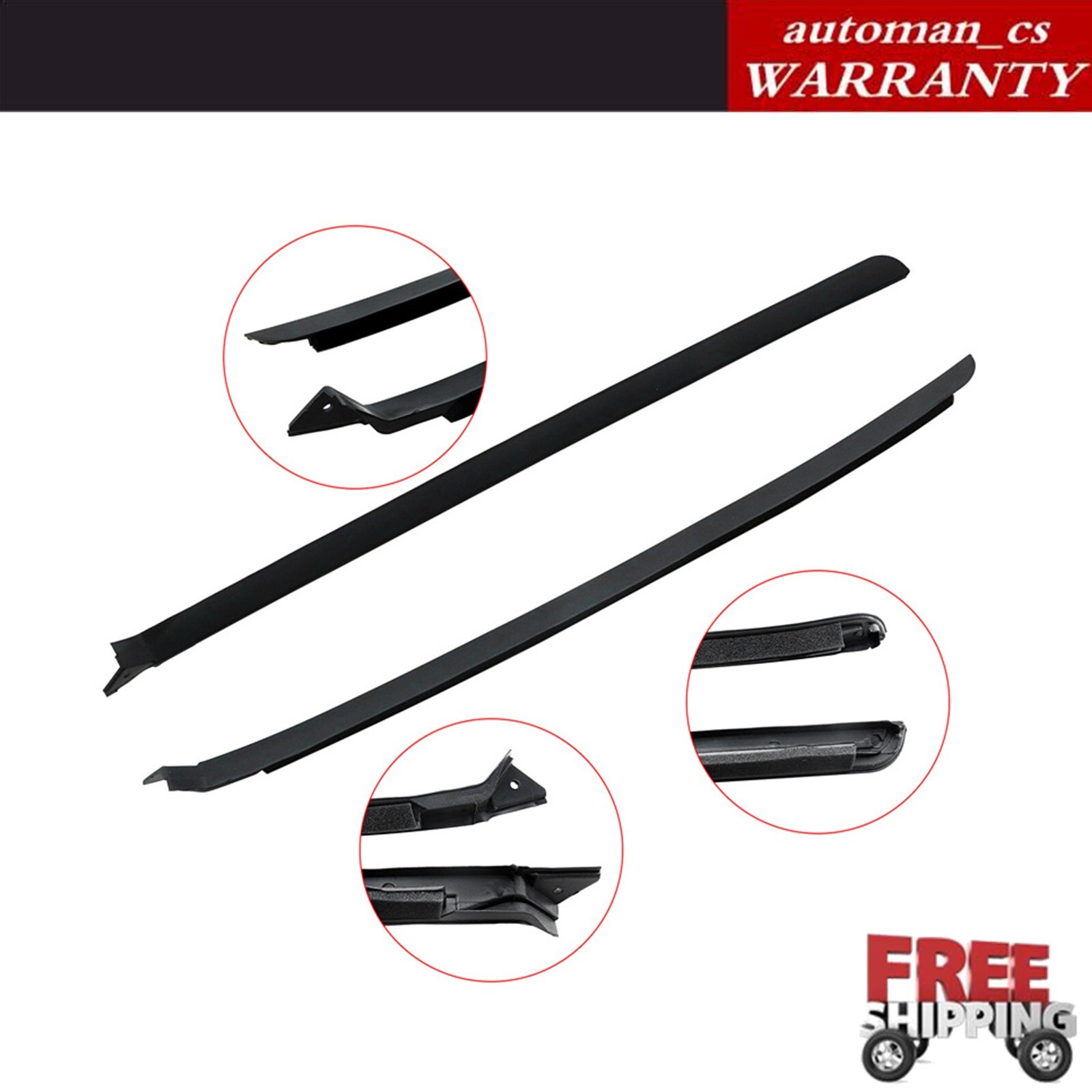 2pcs For 2005-2010 Chrysler 300 Windshield Pillar Molding LH/RH ...