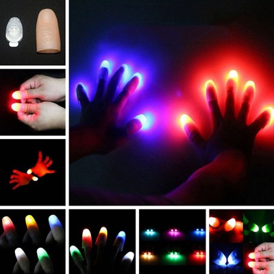LED Glow Toys Light Up Thumbs Flashing Fingers Induction Light Finger ...