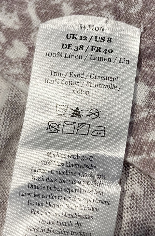 POETRY UK 12 Linen Jersey Top. Taupe Mix, Boxy, Very Oversized, fits up ...