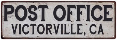 Victorville, Ca Post Office Personalized Metal Sign Vintage ...