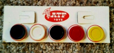 Vintage ATF Toys Pieces, Disks, Circles, Wood Burning, Colors | eBay