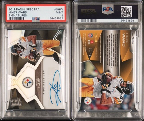 2017 Panini Spectra Signatures /49 Auto Hines Ward Graded PSA 9 POP 1/1 ...