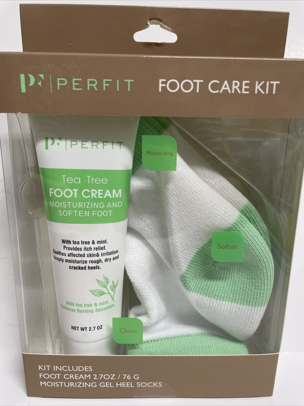 Perfit Foot Care Kit Includes Foot Cream And Moisturizing Gel Heel ...