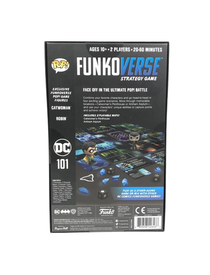 Pop FunkoVerse Strategy Board Game DC Comics Cat woman Robin Funko ...