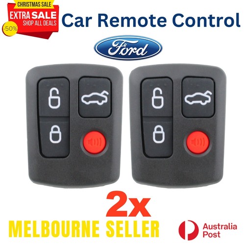 2X Complete Remote Key Fob 4 Button 433MHz for Ford BA BF Falcon Sedan ...