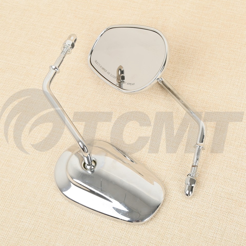 Chrome Rear View Mirrors Fit For Harley Davidson Touring Road King ...