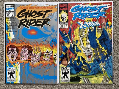 GHOST RIDER #25 #26 SET OF 2 NM DOUBLE-SIZED ISSUE & X-MEN APP MARVEL ...