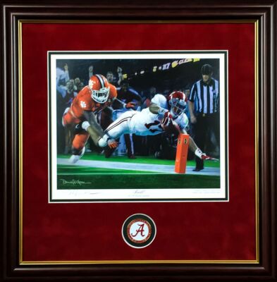 ALABAMA FOOTBALL MOORE 2015 NATIONAL CHAMPS DRAKE TD FINISH FRAMED ...