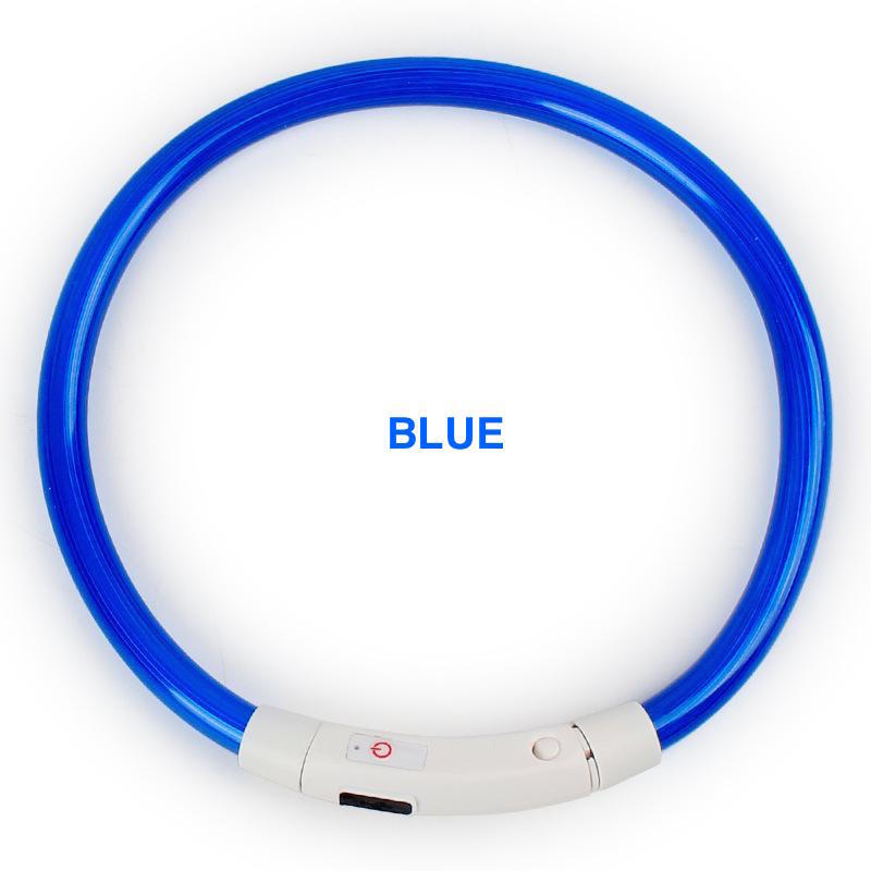 RECHARGEABLE LED Light-up Flash GLOW COLLAR Dog Pet Safety MICRO USB ...