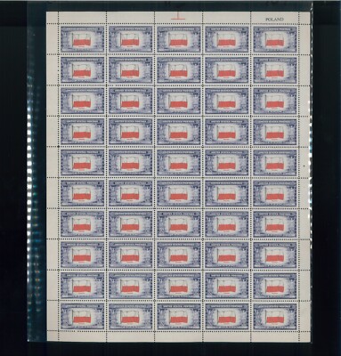 United States 5¢ Poland Overrun Nations Postage Stamp #909 MNH Sheet | eBay