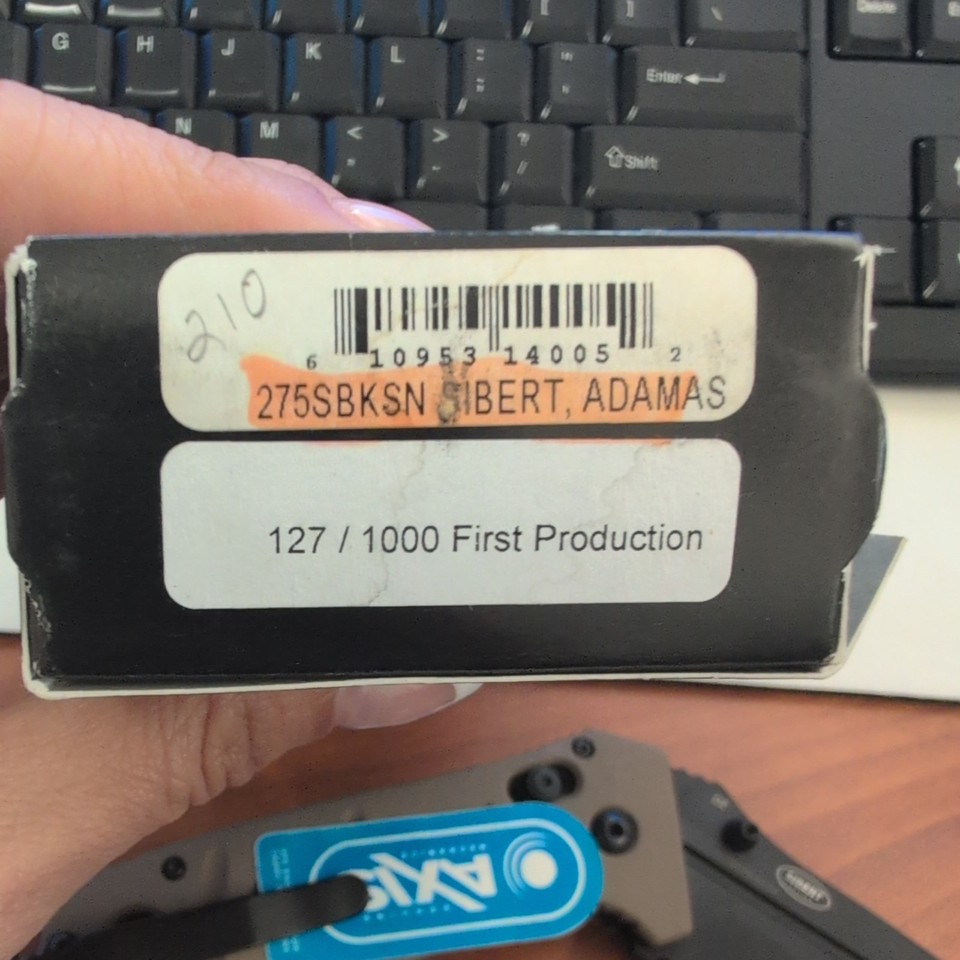 Benchmade Sibert Adamas 275BK First Production 127/1000 Discontinued ...