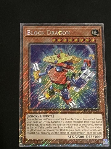 Block Dragon (Platinum Secret Rare) RA04-EN268 Quarter Century Stampede ...