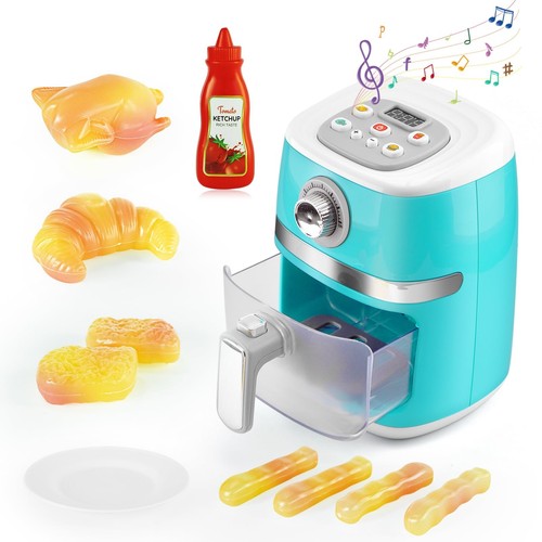 Play Kitchen Pretend Toy Appliances Set with Toy Air Fryer for Kids ...