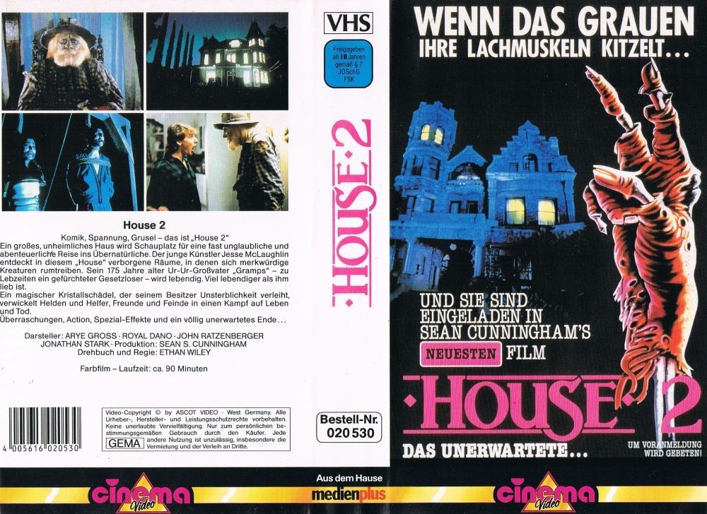 HOUSE II: THE SECOND STORY (1987) ARYE GROSS - JONATHAN STARK - GERMAN ...