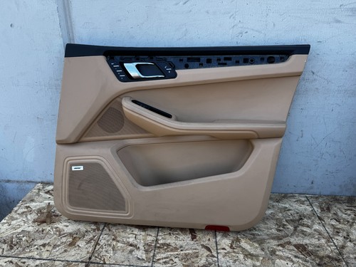 RIGHT FRONT DOOR PANEL LEATHER TAN BLACK PORSCHE MACAN (2015-2018) OEM ...