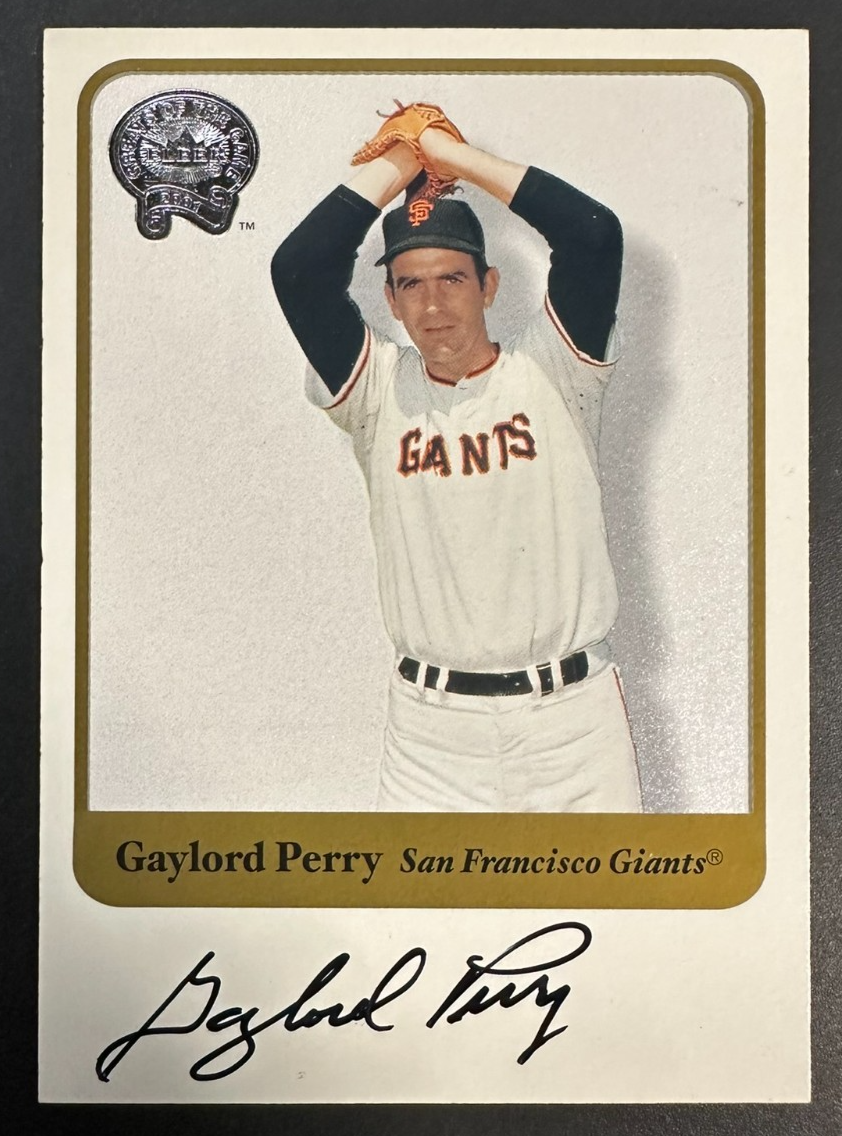 2001 Fleer Greats of the Game Gaylord Perry Autographed Card | eBay