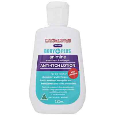 Body Plus Animine Anti-Itch Lotion 125mL Relief Discomfort Itchiness ...