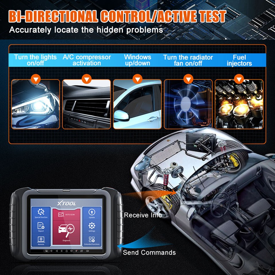 XTOOL D8 Auto Full Systems Bidirectional Diagnostic Scanner Key ...