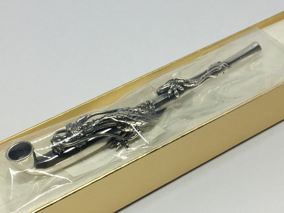 Kiseru Smoke Pipe Japanese Rising Dragon Silver Brass Made In Japan | eBay