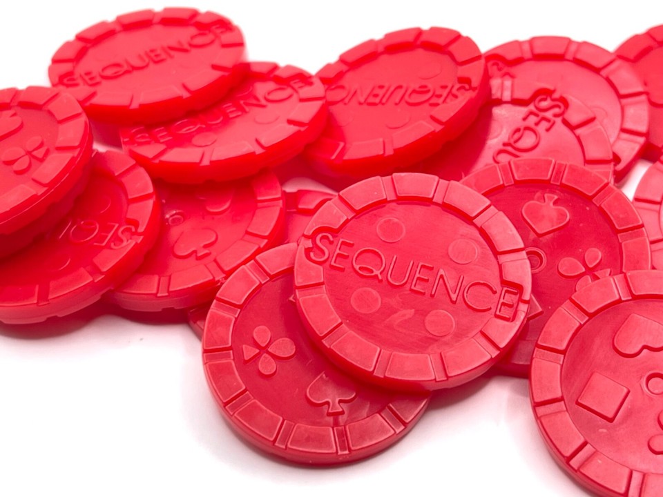 Sequence Chips - Set of 15 Red Game Replacement Tokens - 2021 | eBay