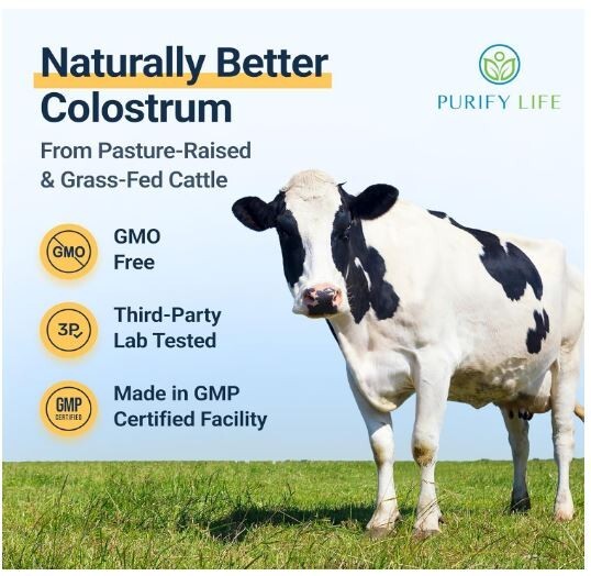 Sugar-Free Colostrum Gummies, Bovine Colostrum for Humans, Grass-Fed 8/ ...