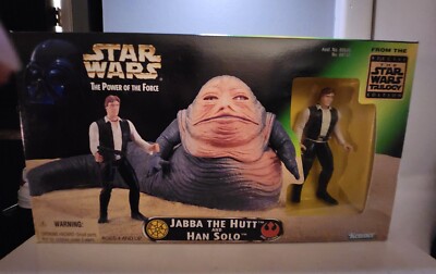 1997 Kenner Star Wars Jabba The Hutt and Han Solo The Power of the ...