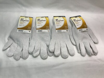 Lot of 4 HandMaster All Purpose Jersey Knit Gloves size Large | eBay