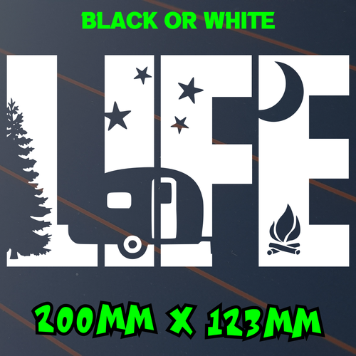 Camping Life Sticker Car Decal Caravan Aussie Camp UHF Camper 4x4 ...