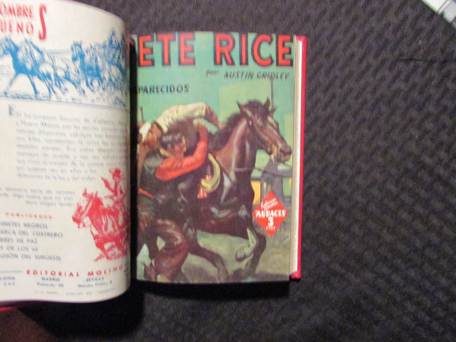 1943 PETE RICE v.1 Spanish Pulp Fiction Hardcover 4 Issues Bound VG/VG+ ...