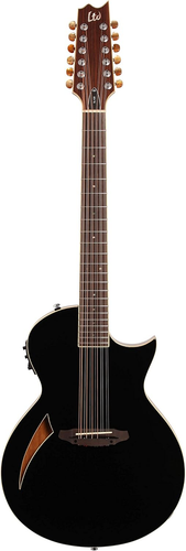 ESP LTD TL-12 Thinline 12-String Acoustic Electric Guitar, Black ...