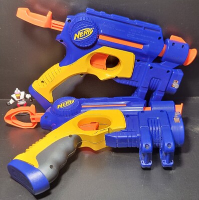 2x Nerf N-Strike Night Finder EX-3 Blasters Blue Guns Laser Toy Hasbro ...