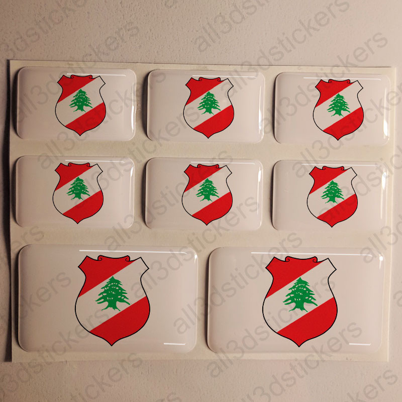 Sticker Lebanon Resin Domed Stickers Lebanon Coat of Arms 3D Vinyl ...