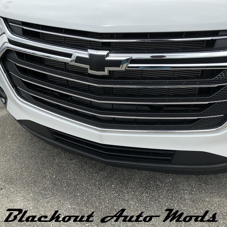 2018-23 Chevy Traverse Gloss Black Emblem Blackout Kit Vinyl Overlay ...