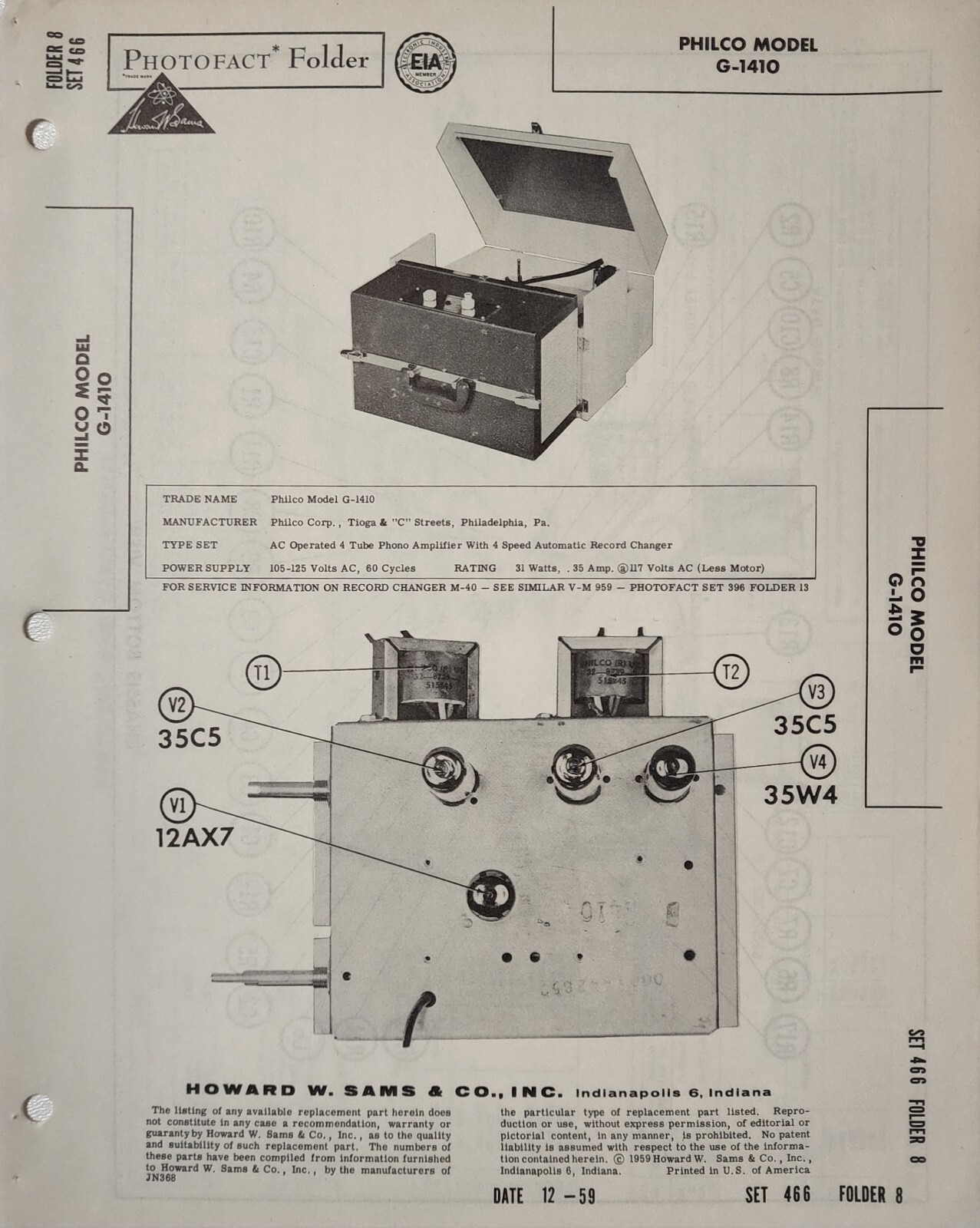 Philco Record Player Parts Diagram | Reviewmotors.co