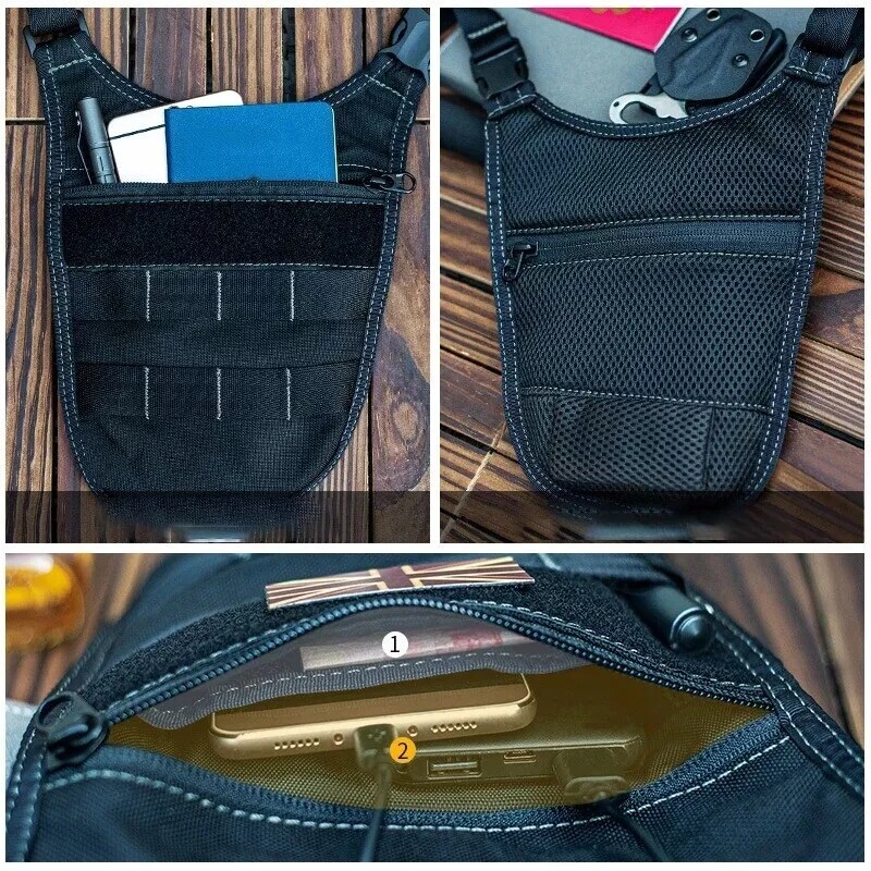 Tactical Underarm Chest Crossbody Sling Bag Concealed Carry Pistol Bag ...