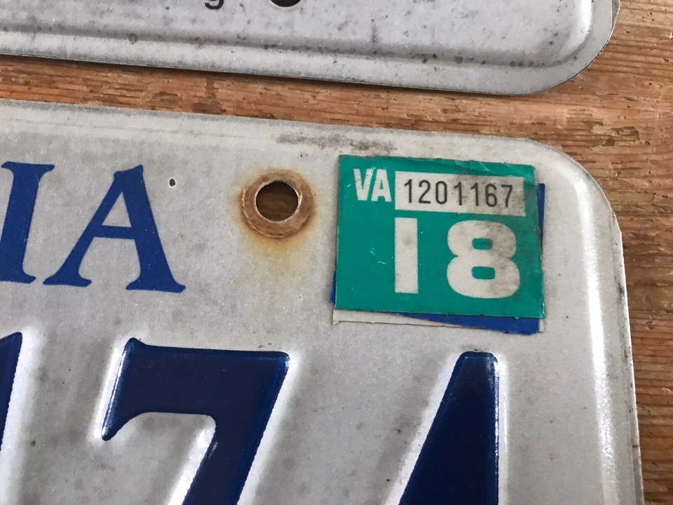 Virginia License Plate Set VDA-8174 Matching Pair Tags Plates VA Is For ...