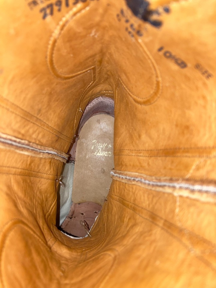 Tony Lama Hornback Lizard USA Leather Cowboy Boots 10.5 D Exotic Style ...