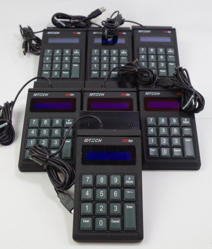 Lot of 7 IDTech SREDKey MagStripe USB Credit Card Readers IDSK ...