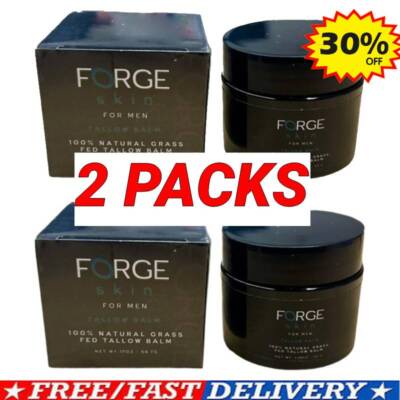 2PACK Forge Skin AUTHENTIC Men’s Face Cream Tallow Balm NEW IN BOX 30% ...