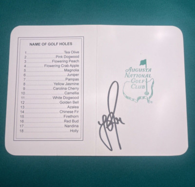 JUSTIN ROSE signed MASTERS scorecard PGA Golfer #4 | eBay
