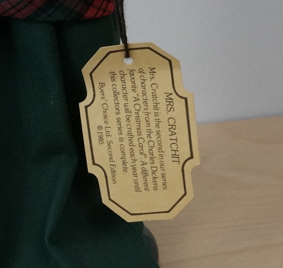 Byers Choice Carolers 1993 Mrs Cratchit Wooden Christmas Figurine | eBay