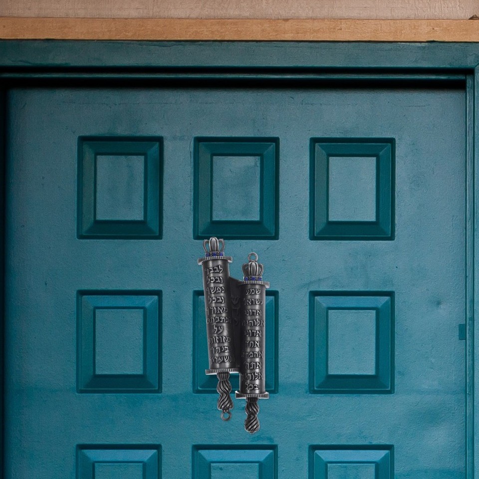 Enamel Mezuzah Small Jewish Plaque for Door Protection outside Decor ...