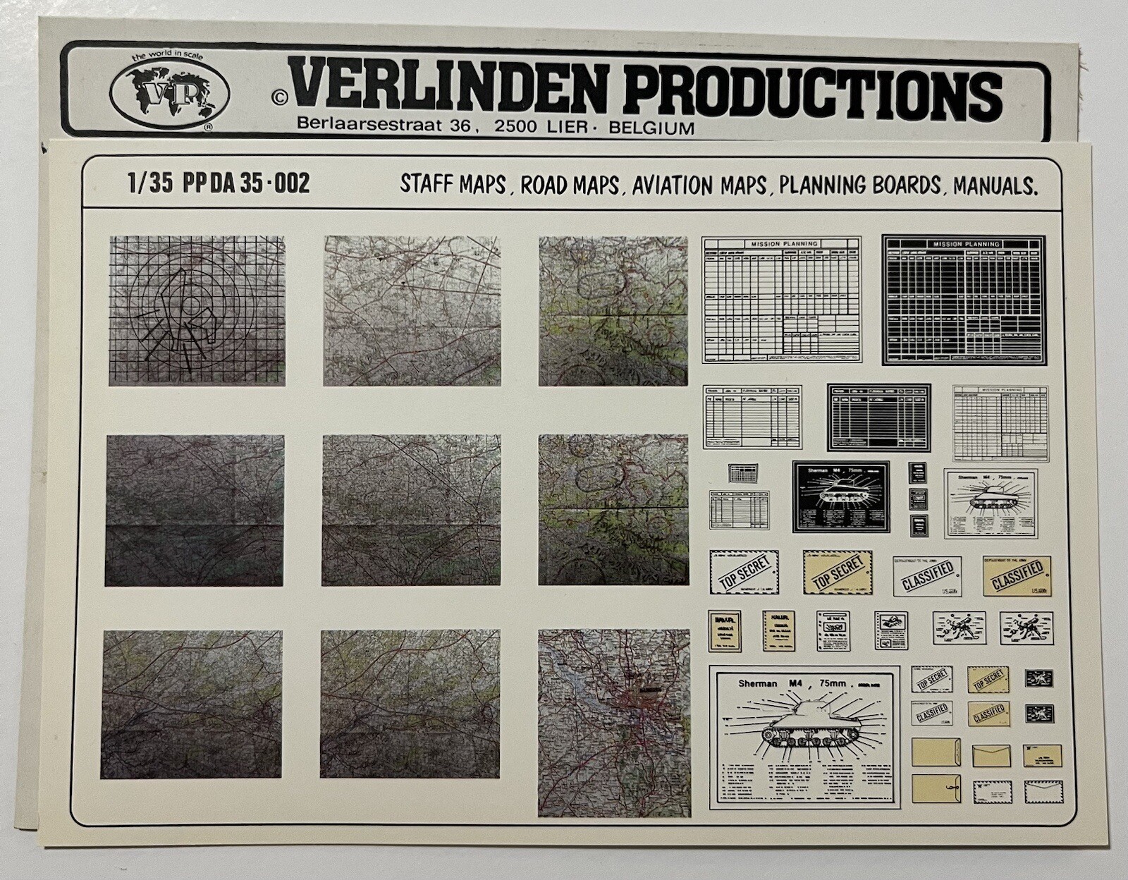 Verlinden 1/35 Staff Maps Road Maps Aviation No. PPDA 35002 NOS Open ...