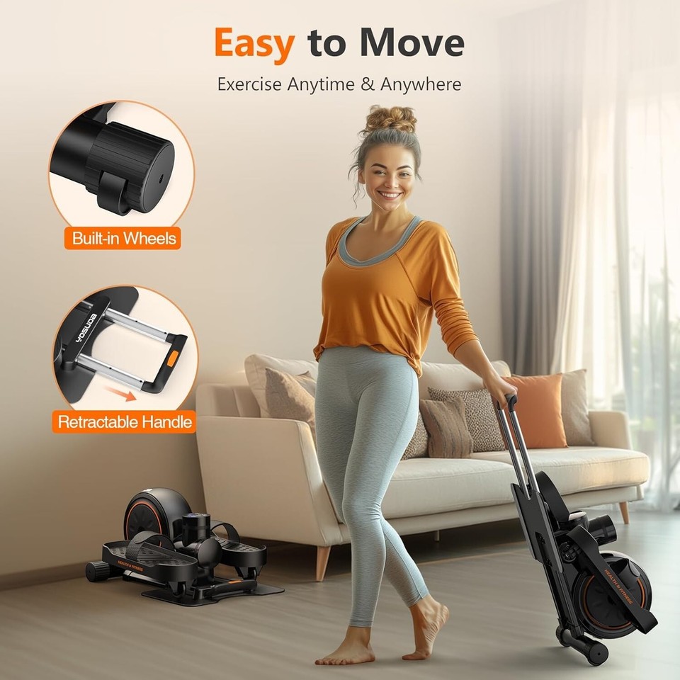 Under Desk Elliptical Leg Exerciser with Non-Slip Foot Straps YOSUDA ...