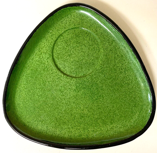 LEGENDWARE CERAMICS,SEDONA,AZ. PLATE,SAUCER,COOKIE,SNACK,GREEN,BLACK ...