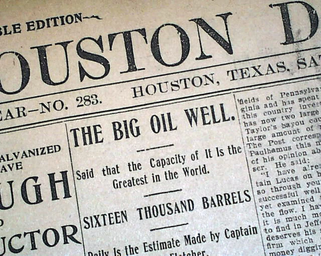 Spindletop Oil Gusher 1901