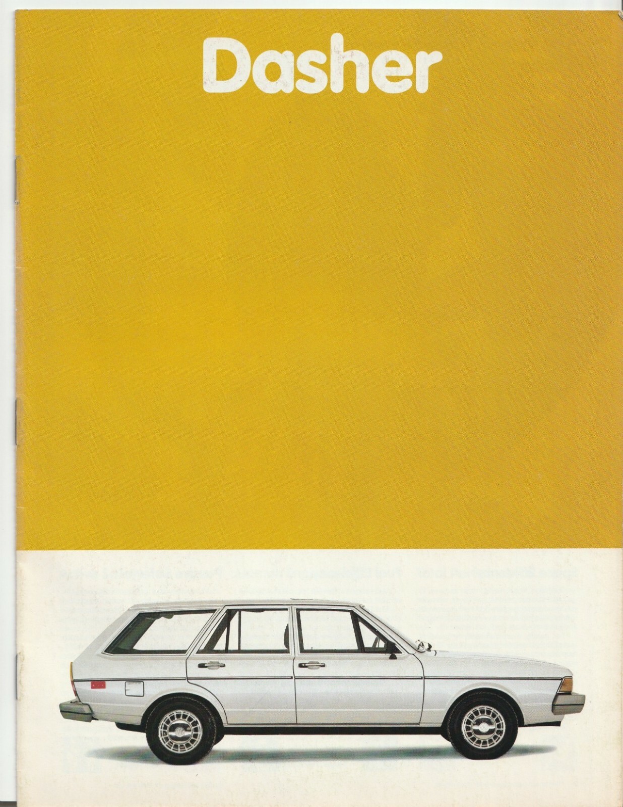 1981 VW Volkswagen Dasher Dealer Sales Brochure | eBay