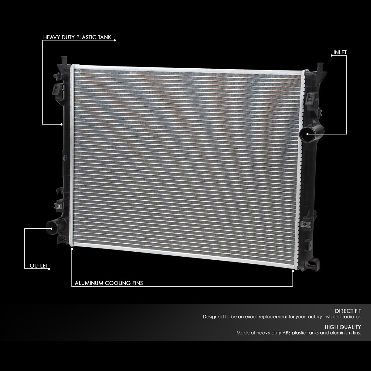 FOR 05-08 CHRYSLER 300 DODGE MAGNUM AT OE STYLE ALUMINUM CORE RADIATOR ...